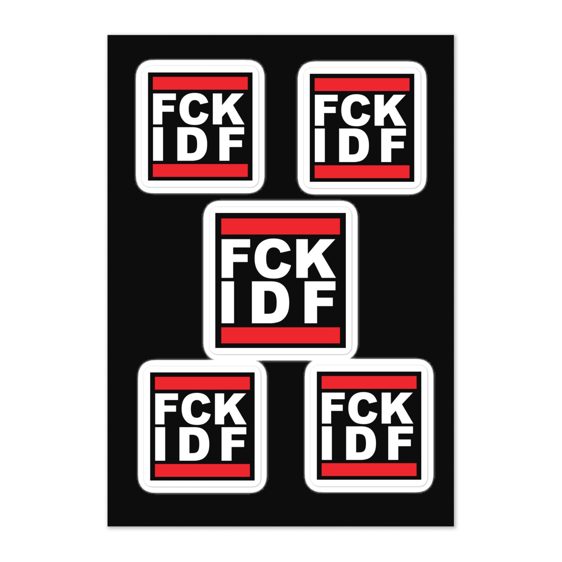 FCK IDF Sticker Sheet | Antifa Merch Shop